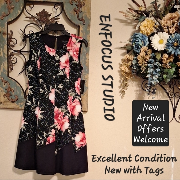 Enfocus Studio | Dresses | Enfocus Studio Blackpink Floral Dress Fit ...